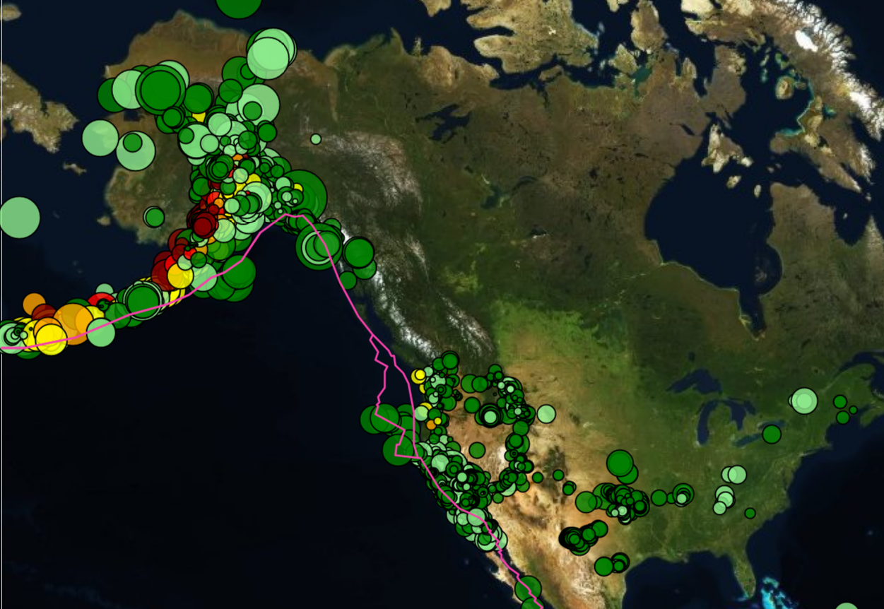 GitHub - pspitzer86/Leaflet-Earthquake-Map: Read in a JSON from USGS with earthquake data from ...