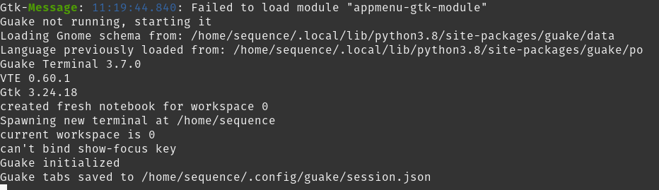 Crashes in libvte when loading session.json on startup · Issue #1749 · Guake/guake · GitHub