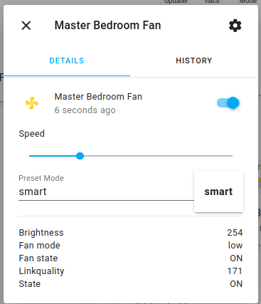 Home Assistant Discovery: Update exposed `fan` entities to follow the ...