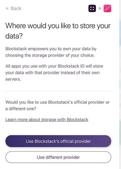 Enable User choice of Gaia hub to the current Web Wallet based onboarding of users to apps ...