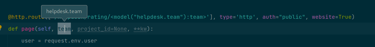 Deduce parameter type from route parameters · Issue #60 · odoo-ide/pycharm-odoo · GitHub