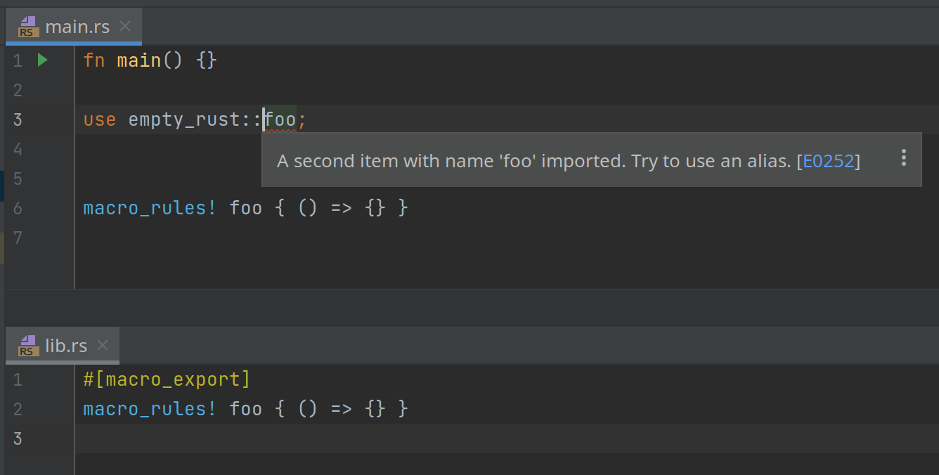 False Positive A Second Item With Name Imported For Scoped Vs Textual Macros · Issue 6774