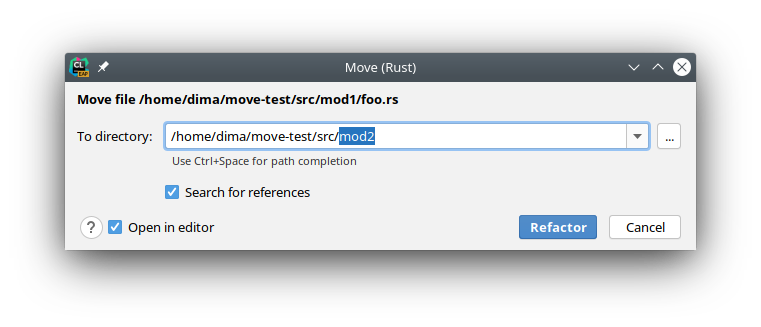 Move refactoring · Issue #3531 · intellij-rust/intellij-rust · GitHub