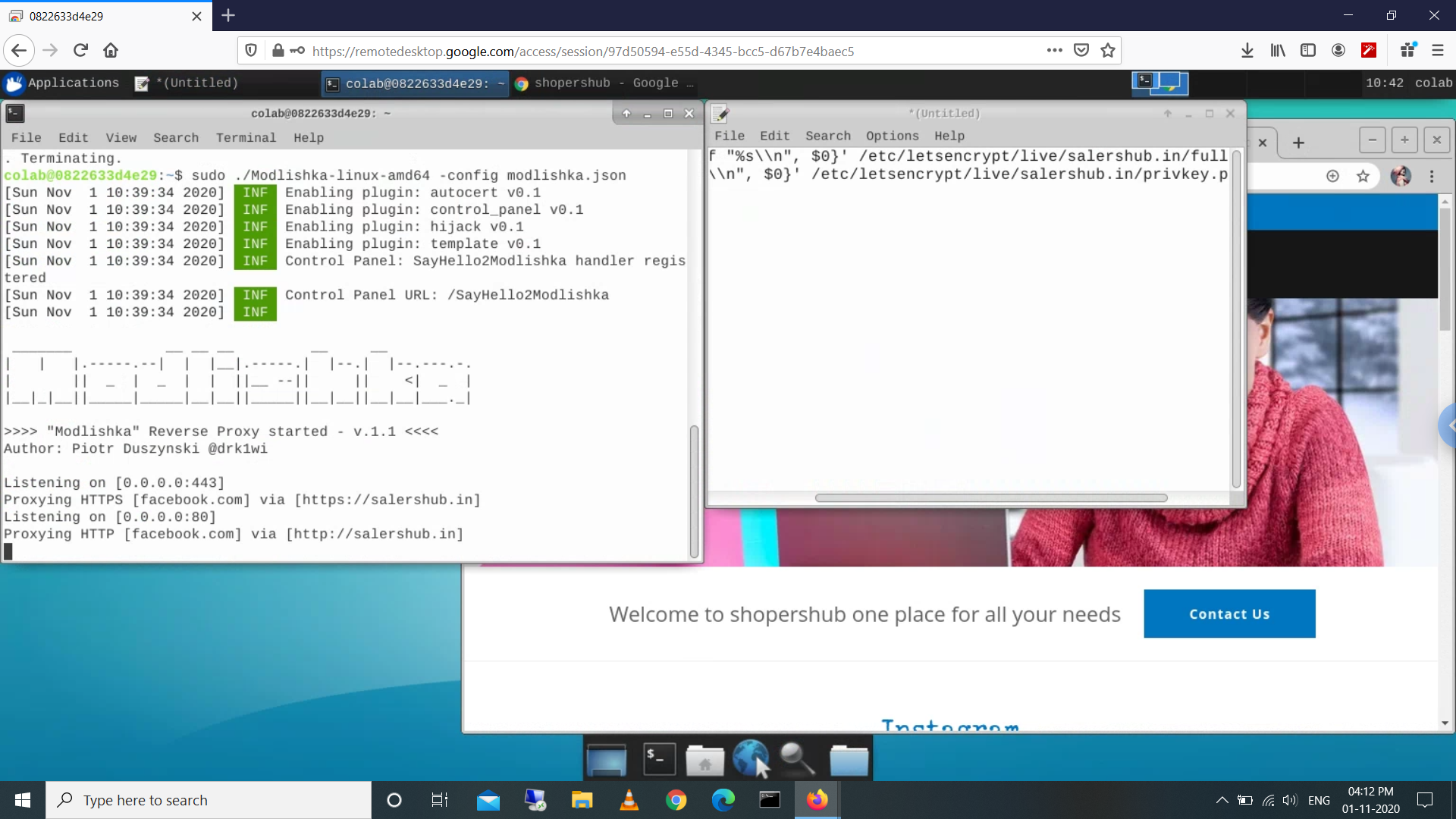 i try to use modlishka on my vps but when i run modlishka and open my webdomain i didnt get any ...