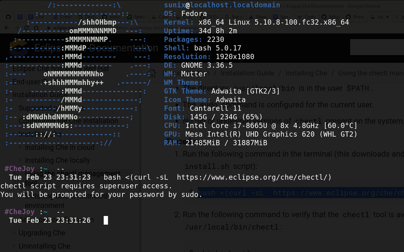 chectl installation doesn't do anything · Issue #19135 · eclipse-che/che · GitHub
