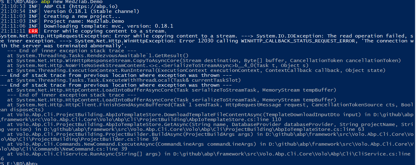 Cli Not Working On Version 01810 · Issue 1535 · Abpframeworkabp