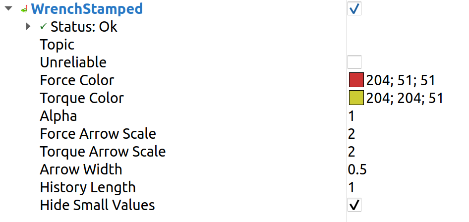 Rviz wrench display parameters missing · Issue #1592 · ros-visualization/rviz · GitHub