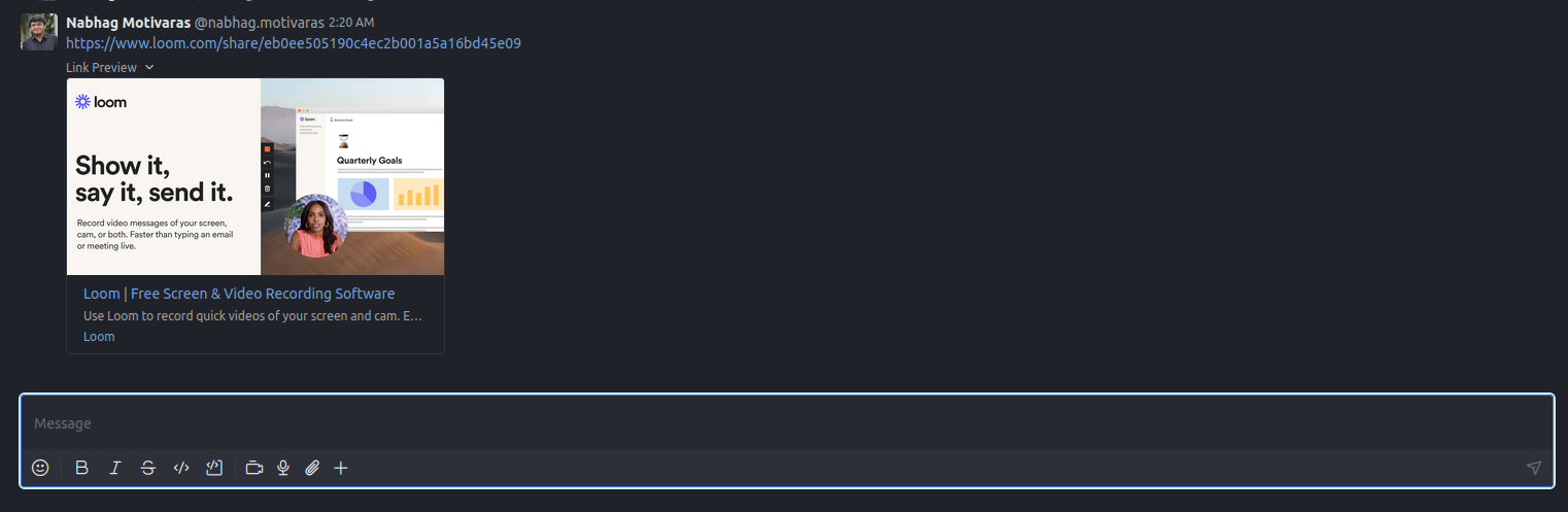 [NEW] Loom video URL doesn't show the Embedded Representation · Issue #28338 · RocketChat/Rocket ...