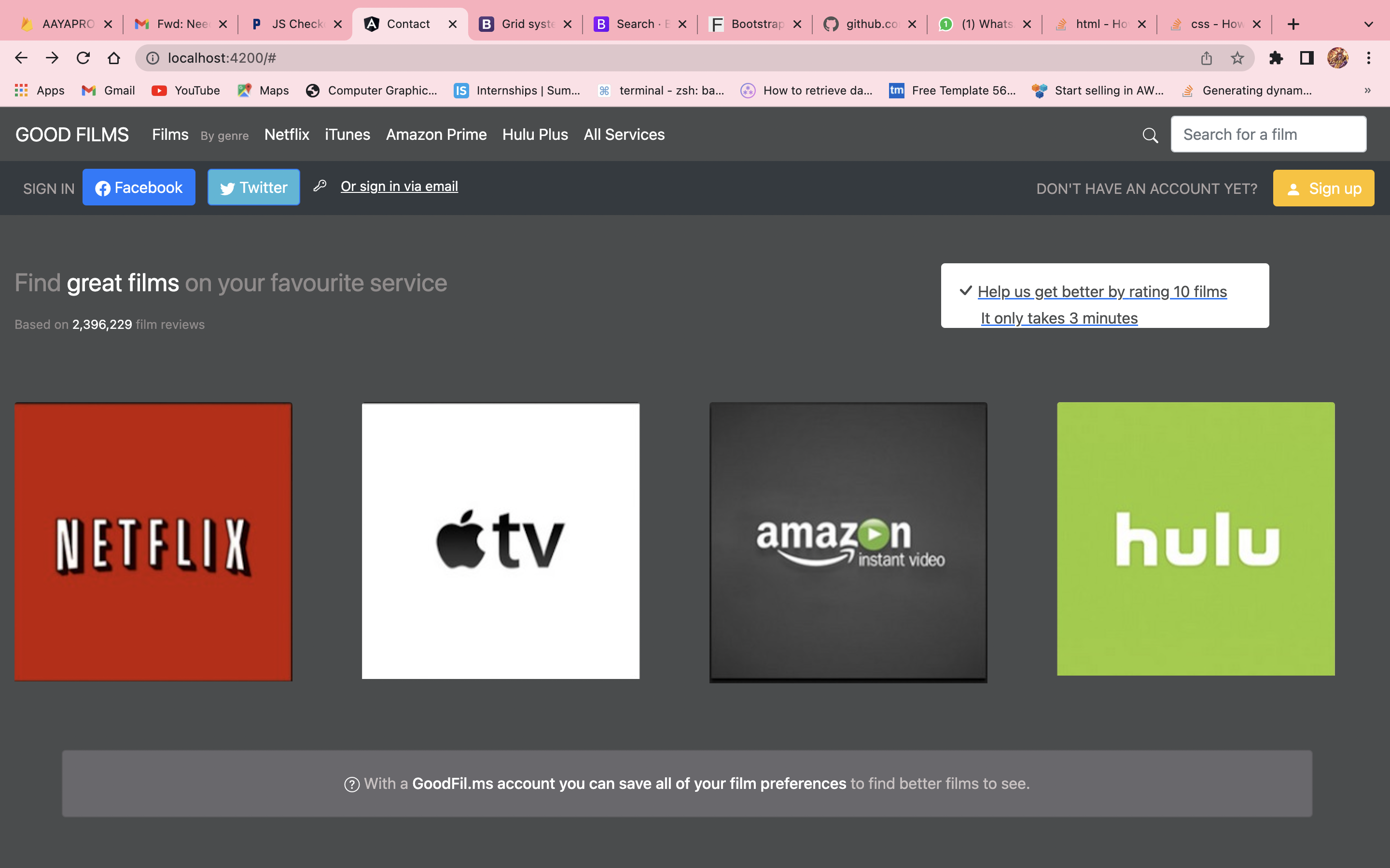 GitHub - raunakpandey1/Good-Films-Angular: A Frontend website design using Angular