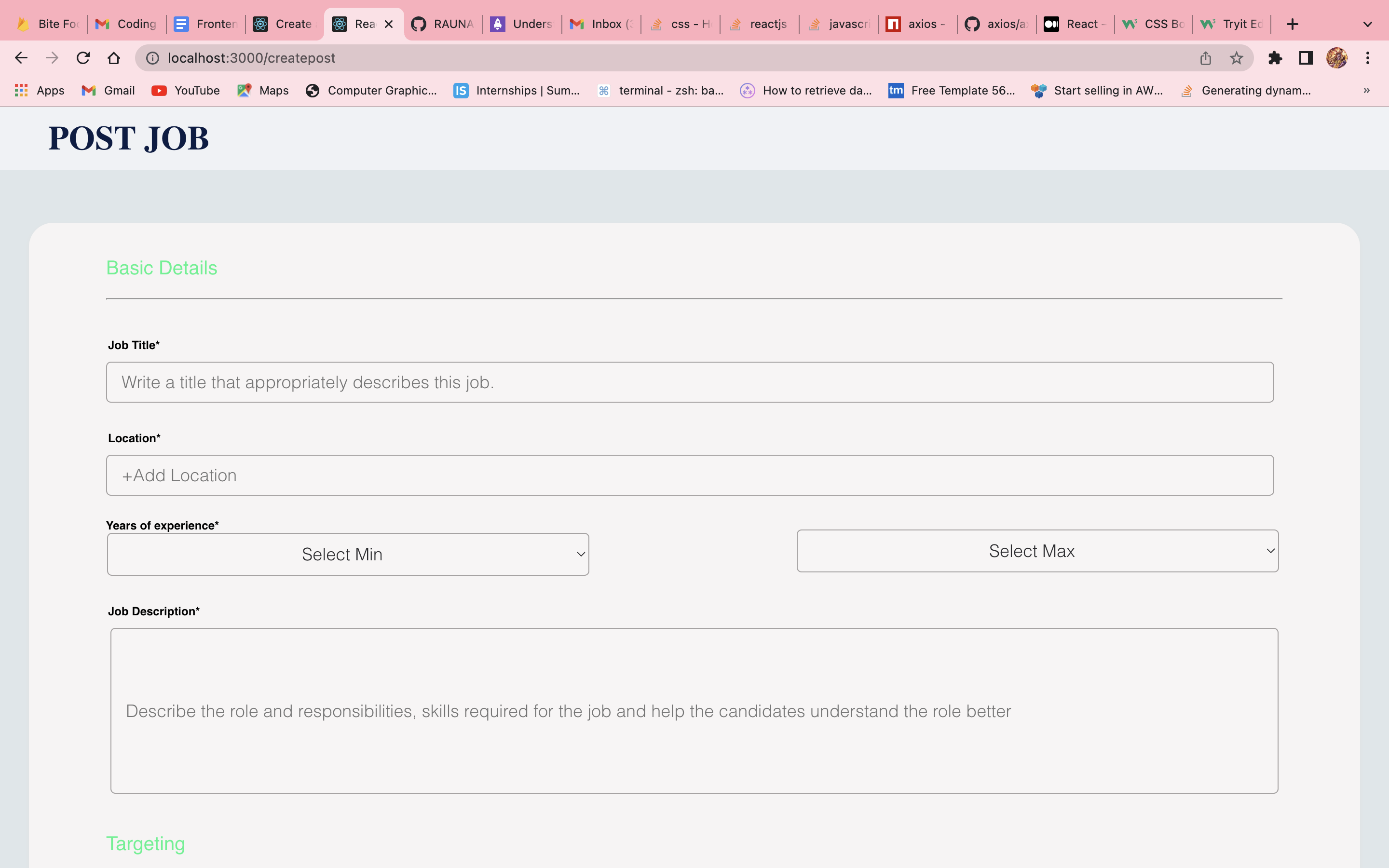 GitHub - raunakpandey1/postjob: A Frontend website using react and only CSS for styling.