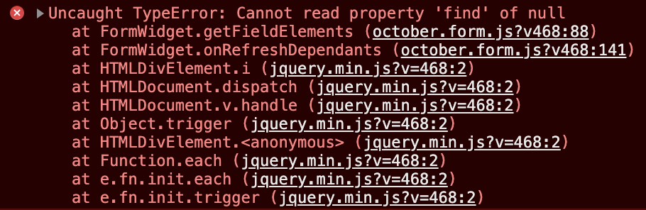 Repeater item and parents dependsOn issue · Issue #5249 · octobercms/october · GitHub