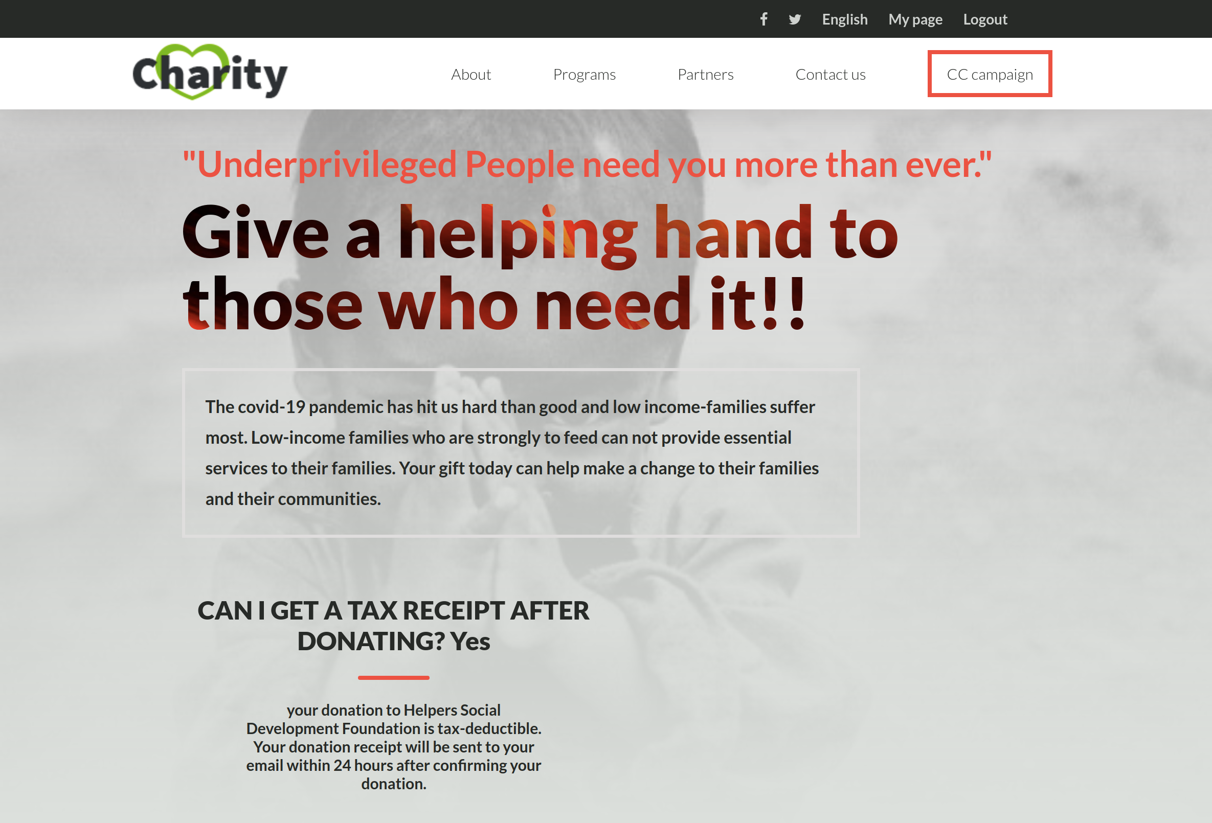 GitHub - andersonlebon/CHARITY-CAPSTON-PROJECT: CHARITY IN THE WORLD is a website that provides ...