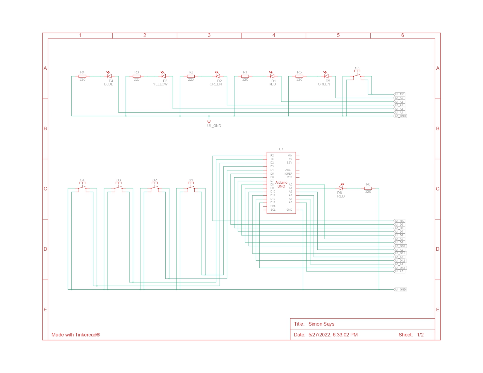 GitHub - danagtoma/Arduino-Project: The classical Simon Says Game with ...