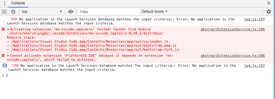 PlatformIO IDE not activating, missing CPPtools · Issue #1754 · platformio/platformio-vscode-ide ...