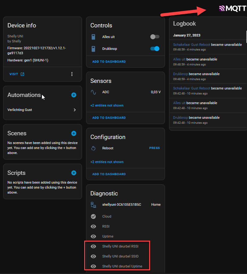 Shelly device keeps reloading old mqtt entities · Issue #86774 · home-assistant/core · GitHub