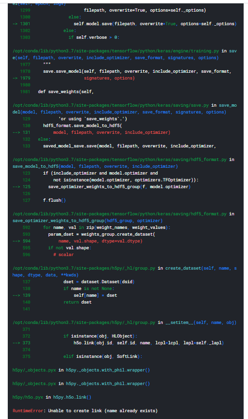 RuntimeError: Unable to create link (name already exists) · Issue #46871 · tensorflow/tensorflow ...