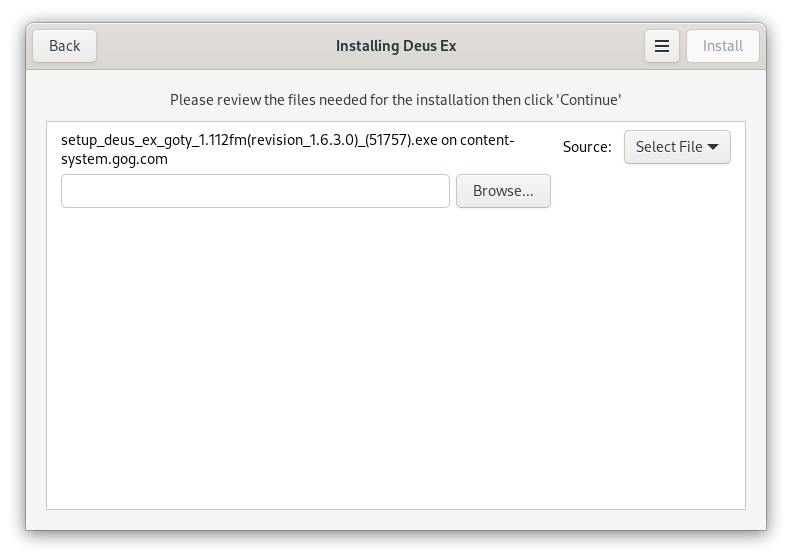 'Select file' option missing · Issue #4773 · lutris/lutris · GitHub