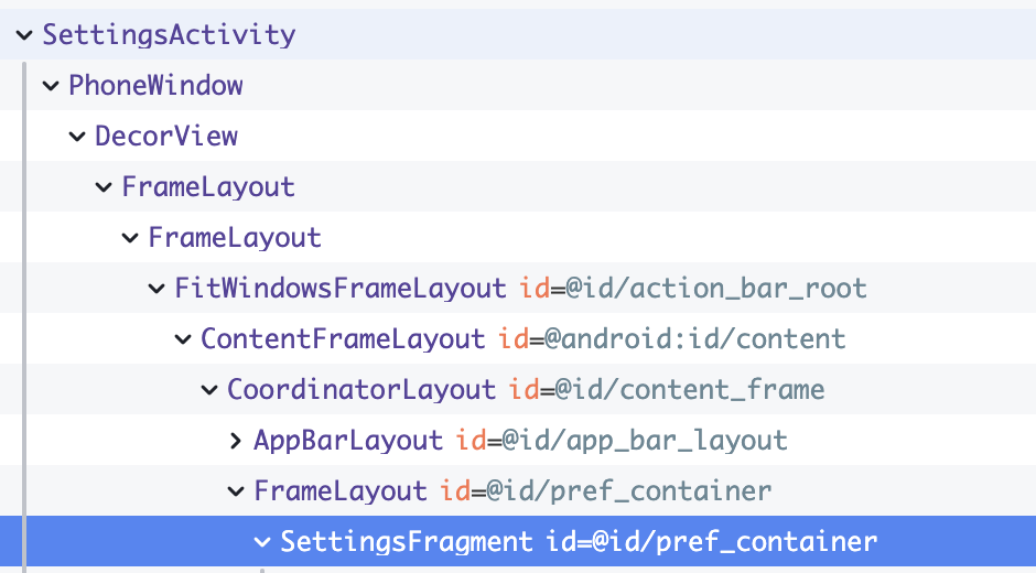 Question: LayoutInspector not showing Fragments in app · Issue #1290 · facebook/flipper · GitHub
