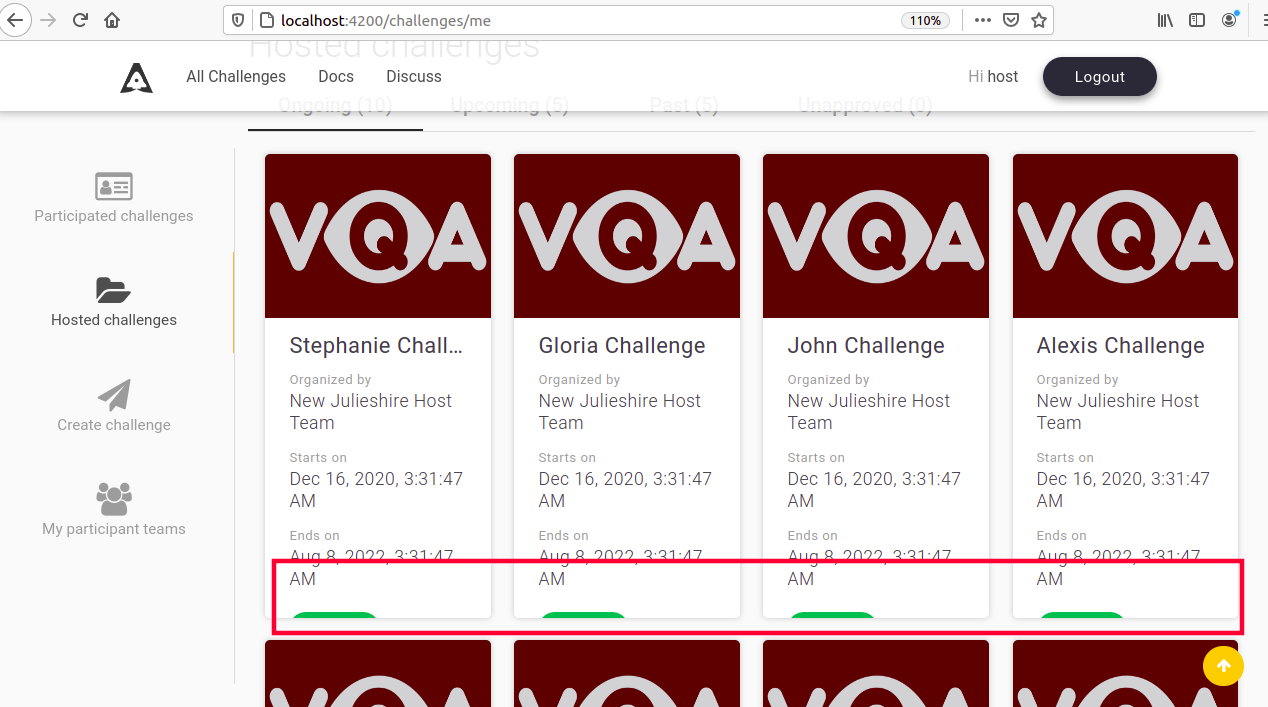 The padding for Challenge Cards is off on Hosted Challenges page · Issue #3374 · Cloud-CV/EvalAI ...