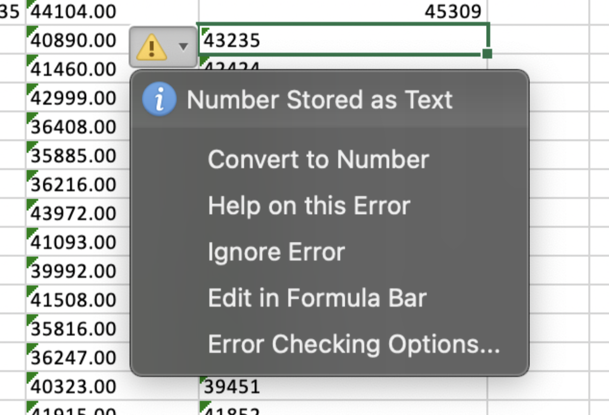 Is There An Xlsx Method Which Could Convert All Numbers Stored As Text 