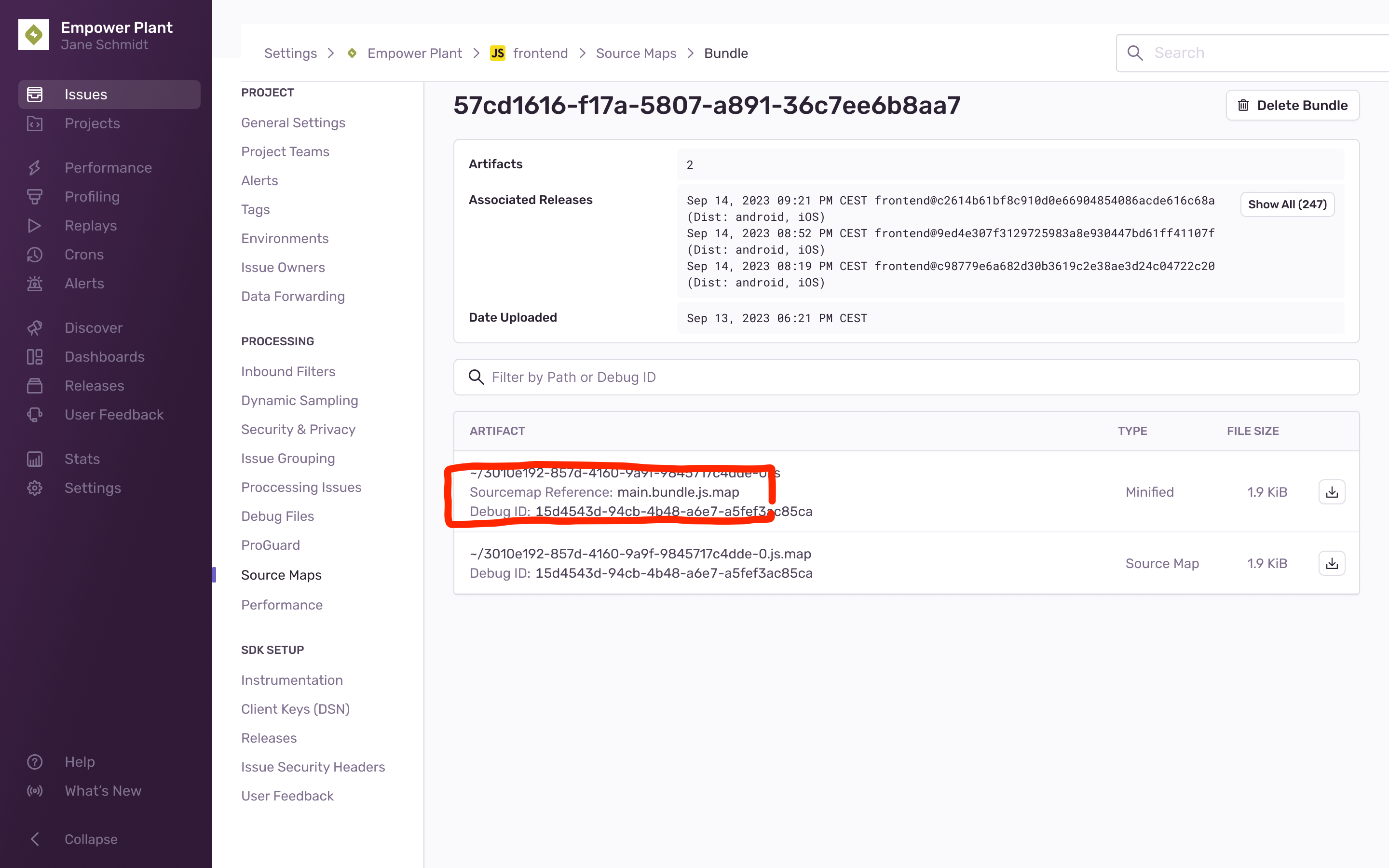Visualise An Artifacts Source Reference · Issue 56381 · Getsentry Sentry · Github