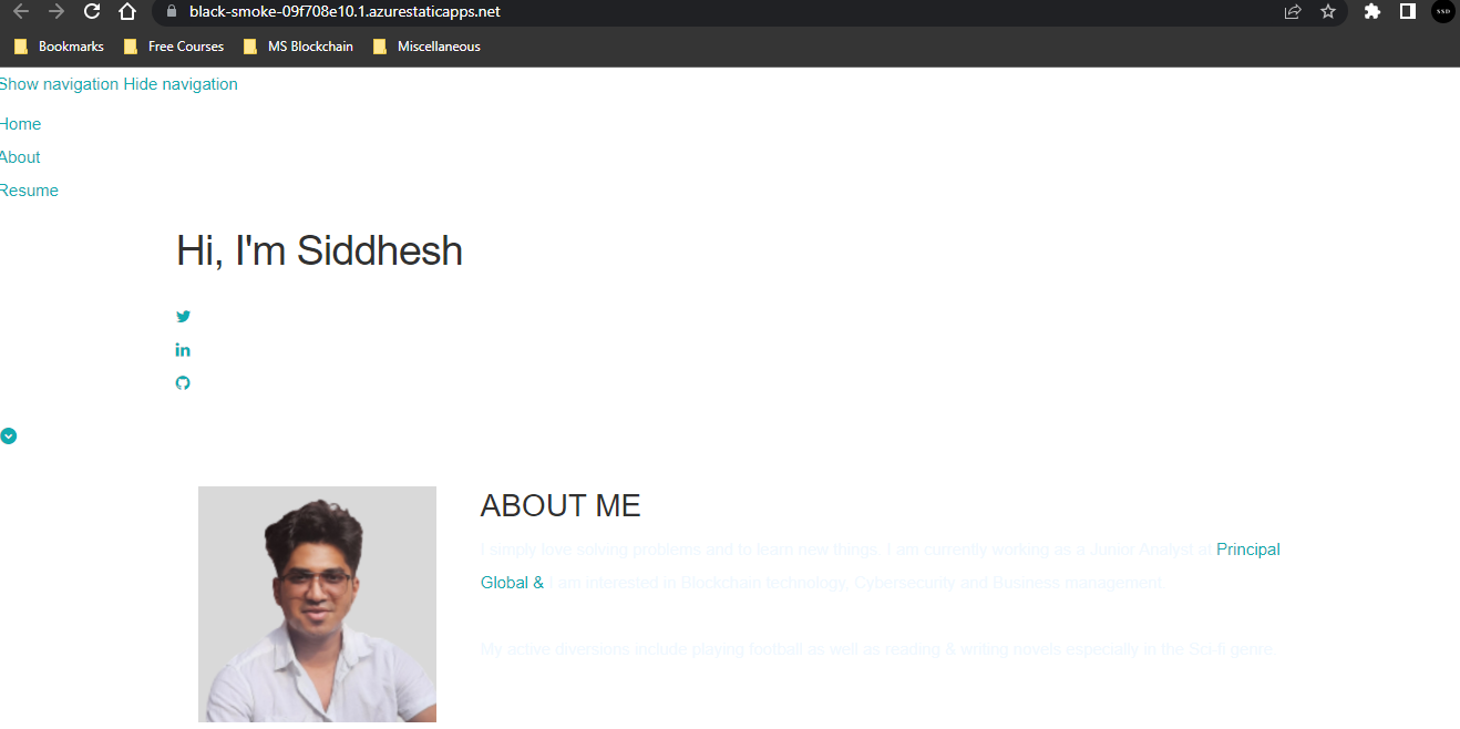 GitHub - ss-deshmukh/FRT-Project: Personal Portfolio Website