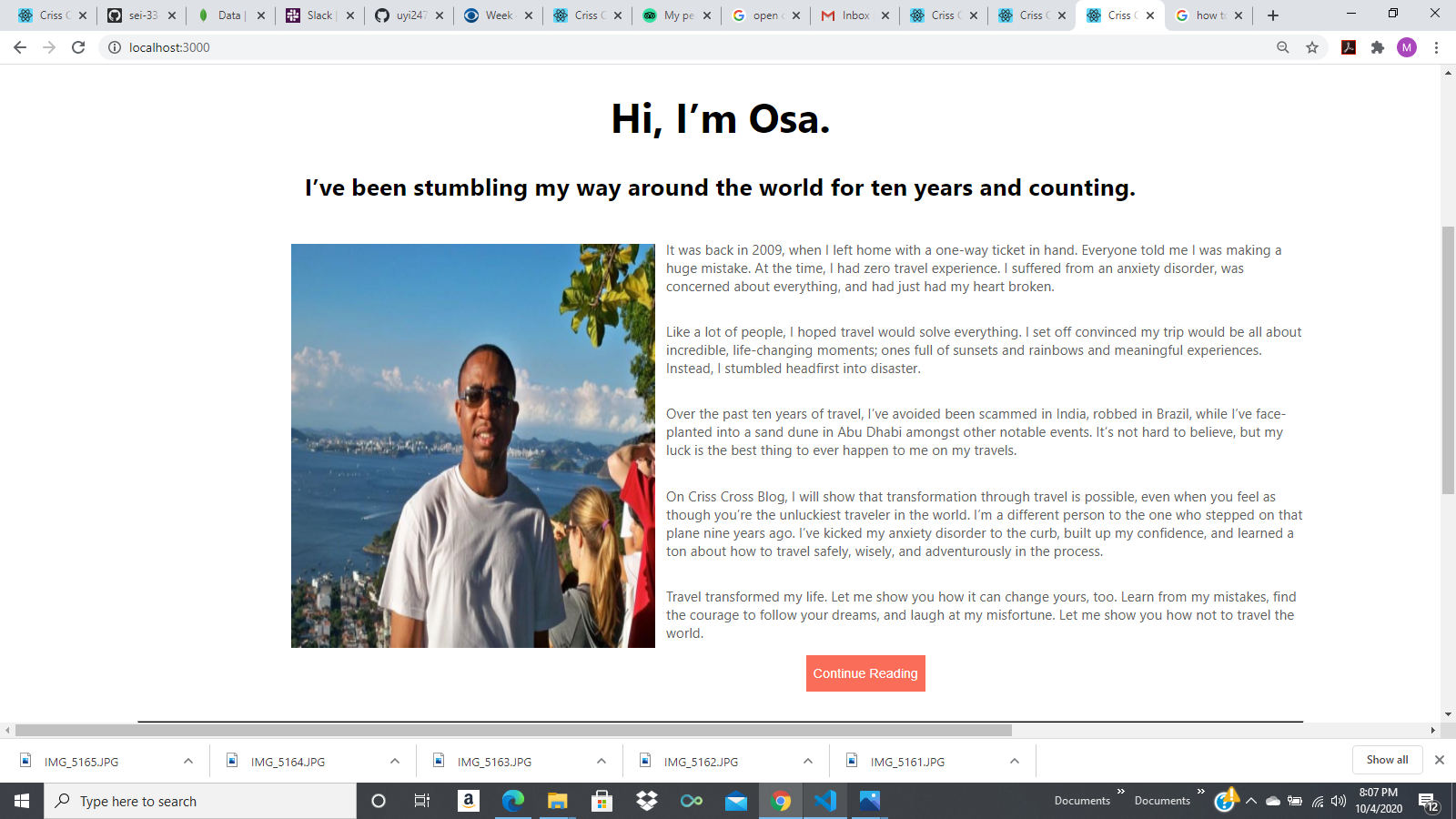 GitHub - uyi247/crisscrossfootsteps: A Personal travel blog using the MERN Stack application.