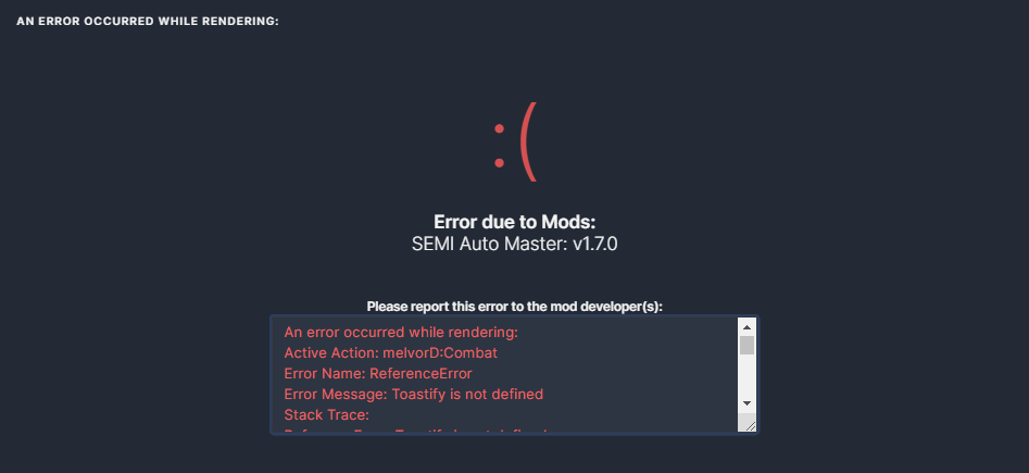 [Bug]: Toastify is not defined · Issue #3257 · MelvorIdle/melvoridle.github.io · GitHub