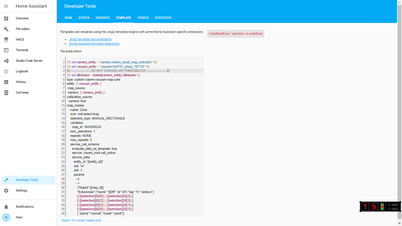 IMILAB V1 · Issue #326 · PiotrMachowski/Home-Assistant-custom-components-Xiaomi-Cloud-Map ...