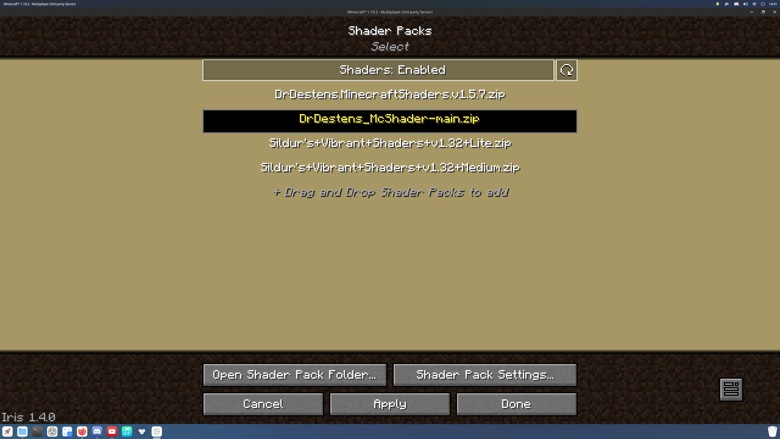 Some shader packs (Chocapic v7/v8/v9, Kappa, etc) do not work · Issue #1030 · IrisShaders/Iris ...