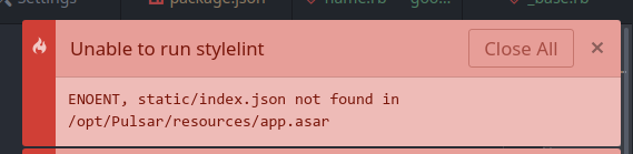 Unable to run stylelint · Issue #645 · pulsar-edit/pulsar · GitHub