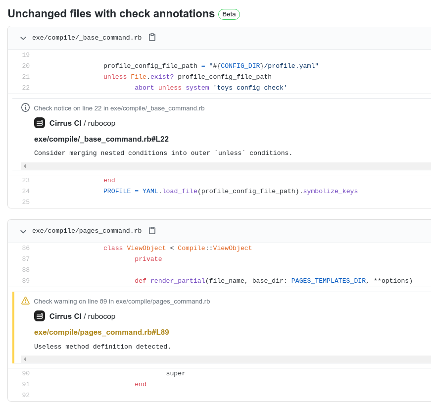 Output cops in RuboCop annotations · Issue #21 · cirruslabs/cirrus-ci-annotations · GitHub