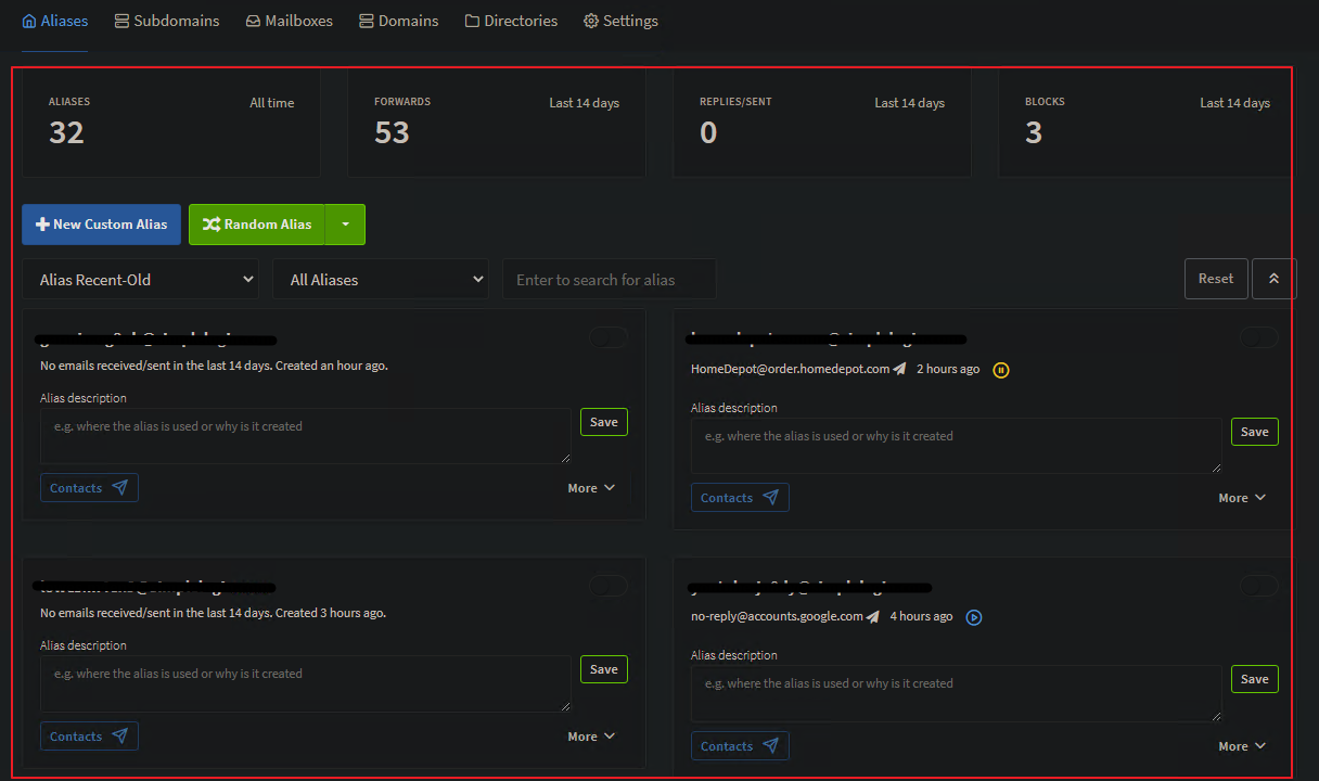 View more alias's on page · simple-login app · Discussion #1233 · GitHub