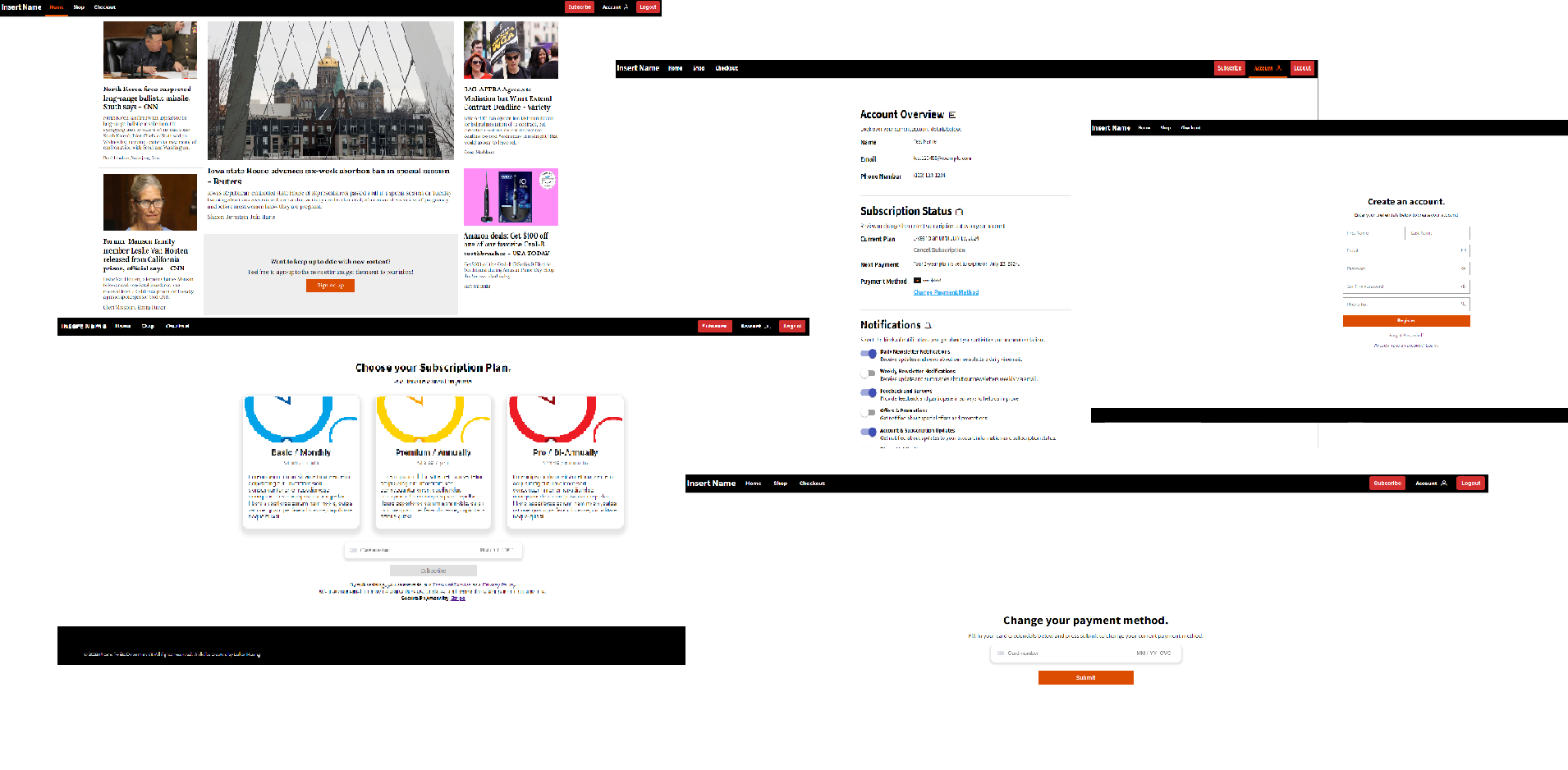 GitHub - lukarh/newsletter-website-template: Incorporating MERN stack, Stripe Integration ...