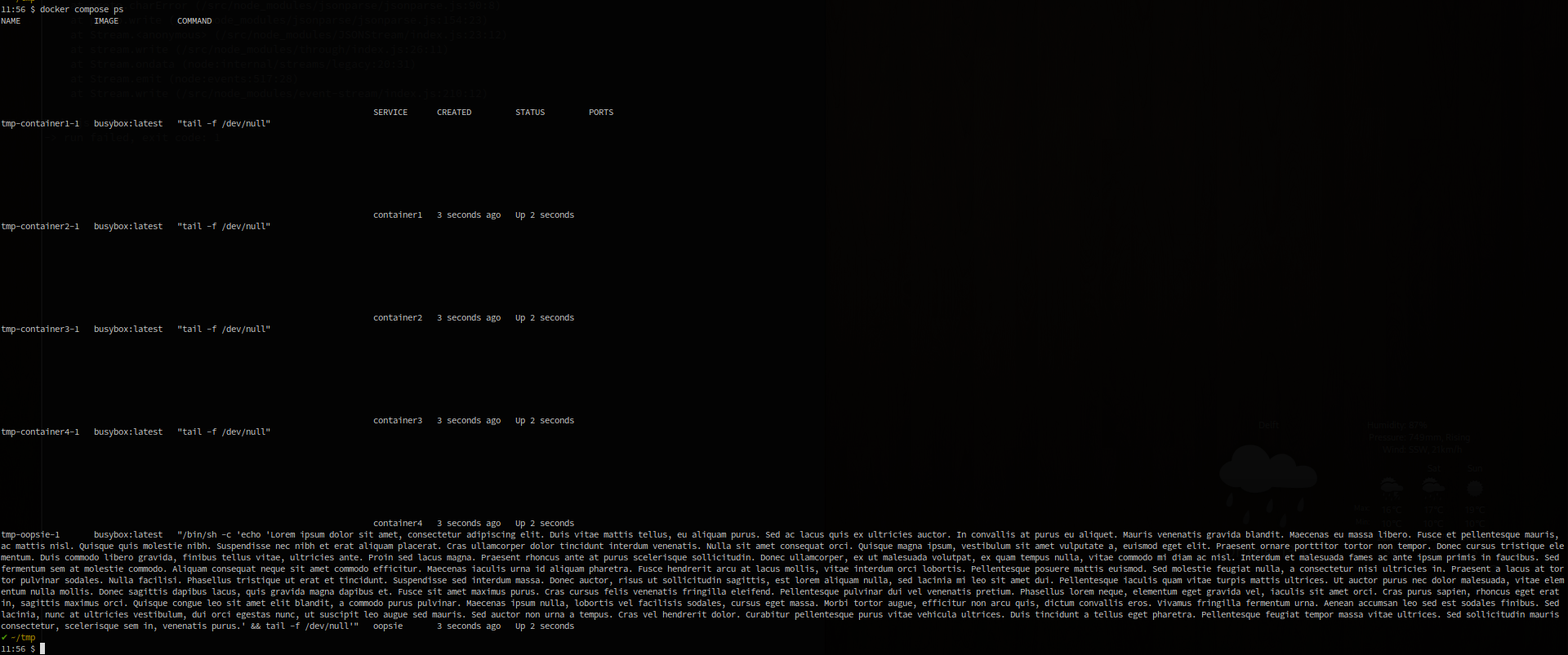 Bug Ps Command Output Filled With Whitespace Since 2210 · Issue 11037 · Dockercompose · Github 