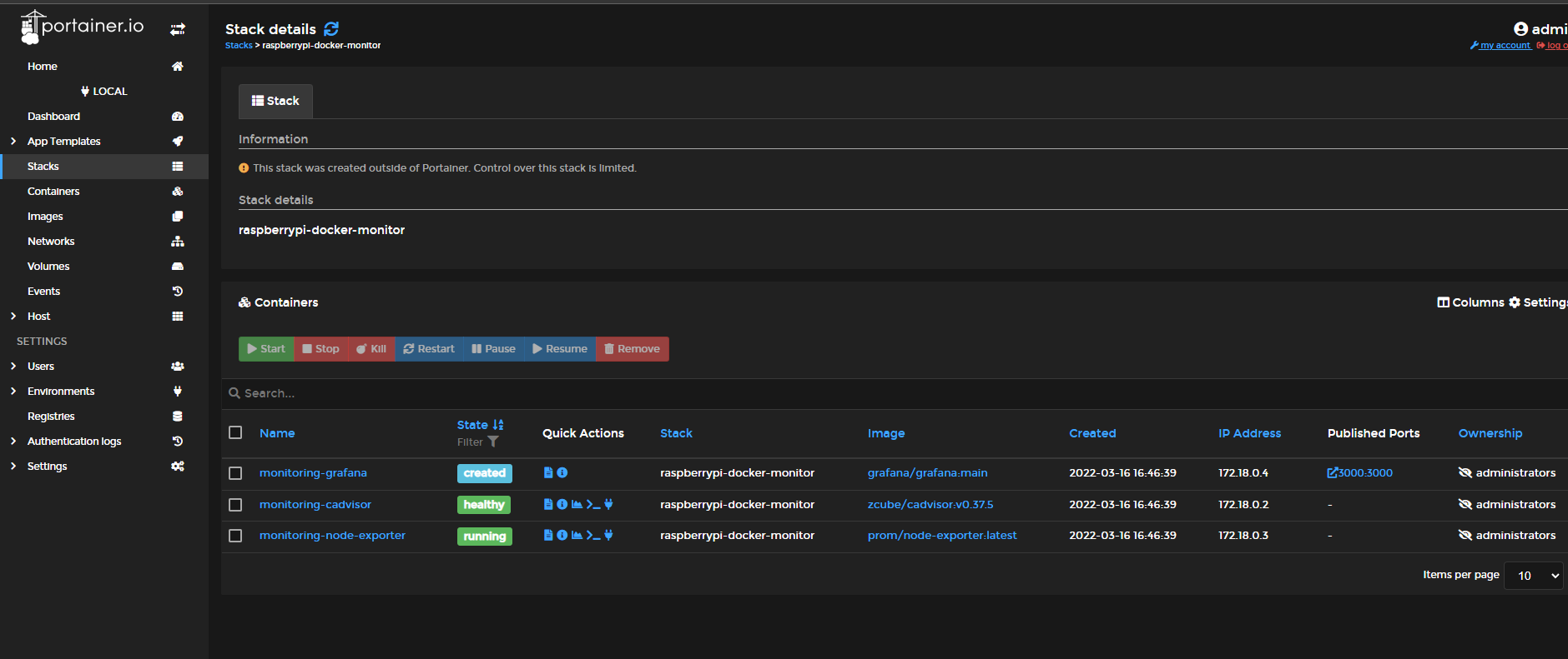 [REQUEST] grafana · Issue #307 · novaspirit/pi-hosted · GitHub