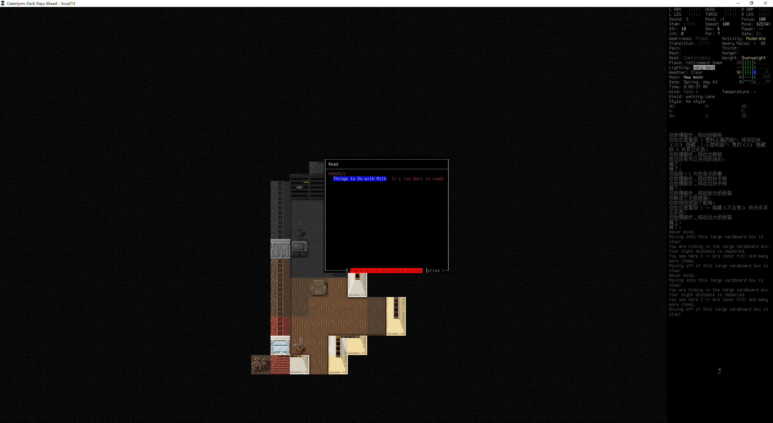 Lighting level always shows "bright" if player is not on level 0 ...