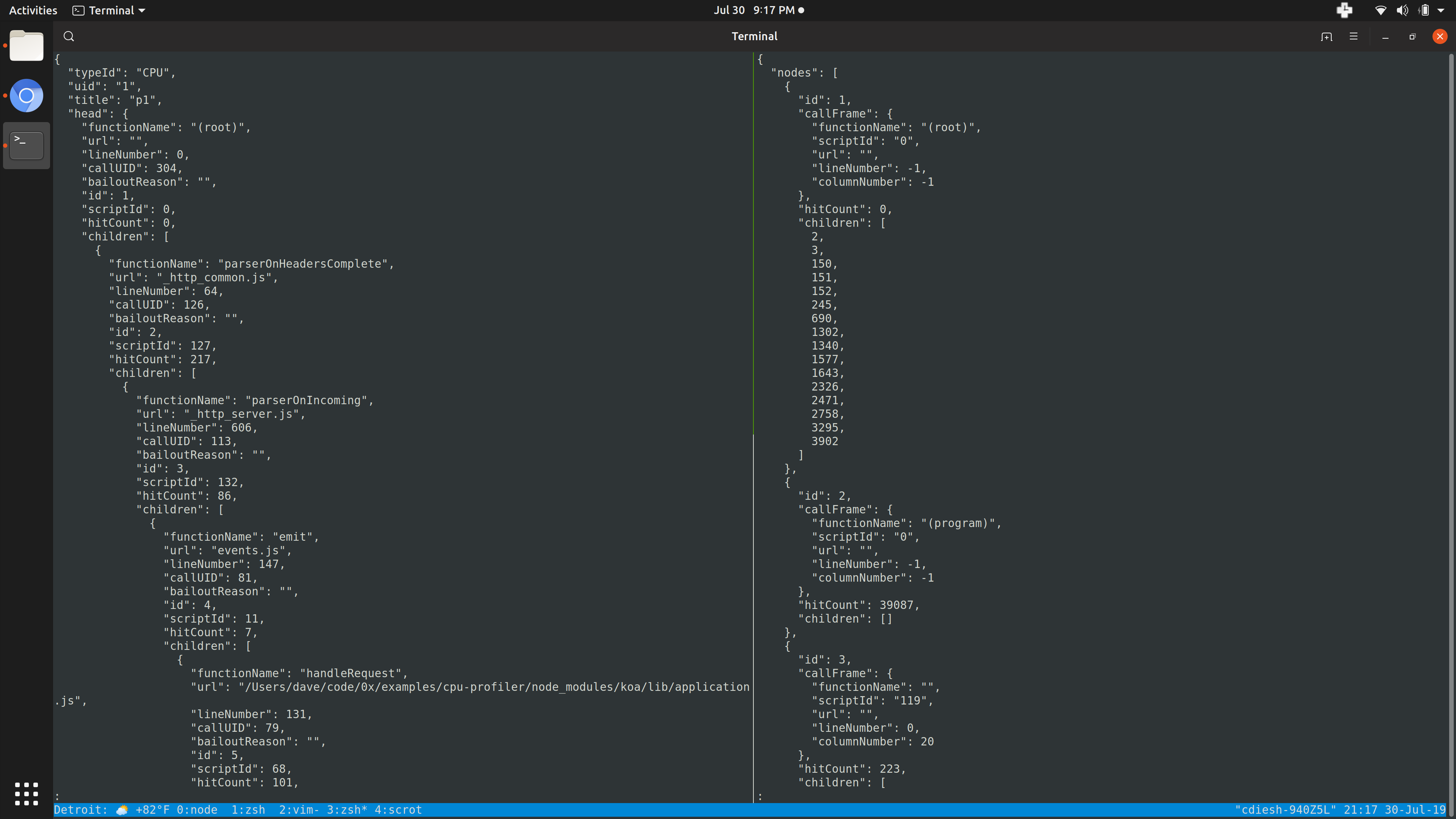Profile from Chromium 75 not loading with --visualize-cpu-profile ...