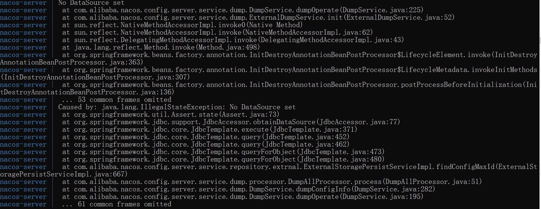 Caused By Java Lang Illegalstateexception No Datasource Set · Issue 8 · Behappy Hospital