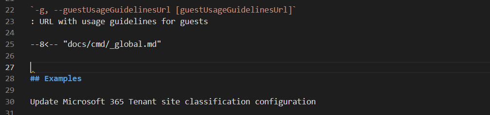 Ensure all docs end on a new line · Issue #3700 · pnp/cli-microsoft365 · GitHub