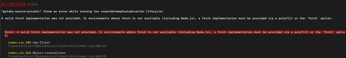 Error on build: A valid fetch implementation was not provided. · Issue #437 · prismicio/prismic ...