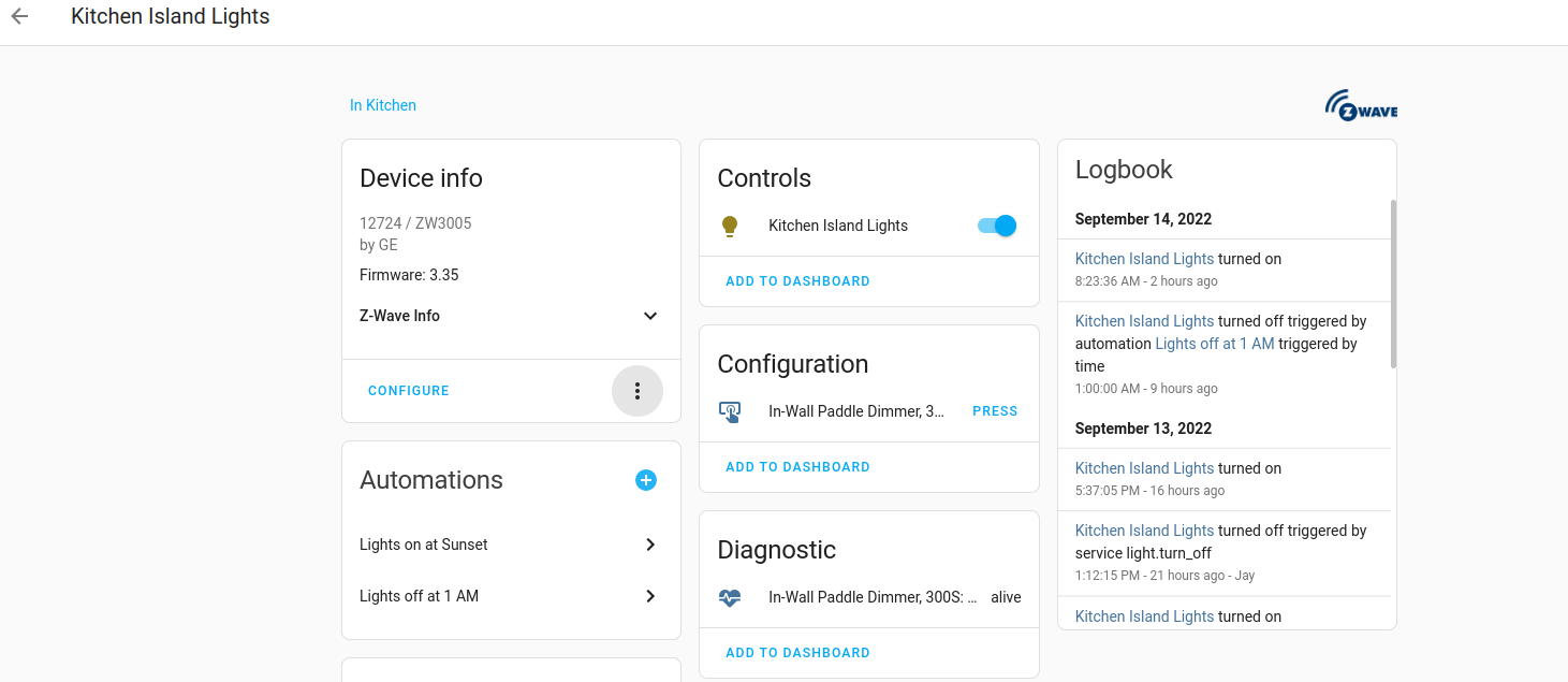 Jasco GE Z-Wave 12724 / ZW3005 Dimmers status being updated on power on but not power off ...