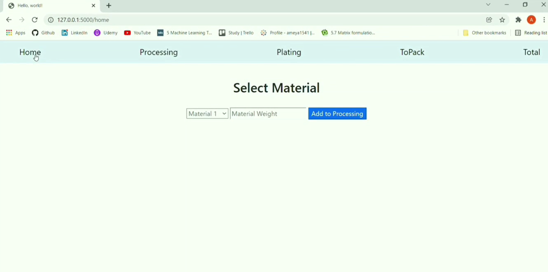 GitHub - Ameya-Soparkar/Material-Flask-Application