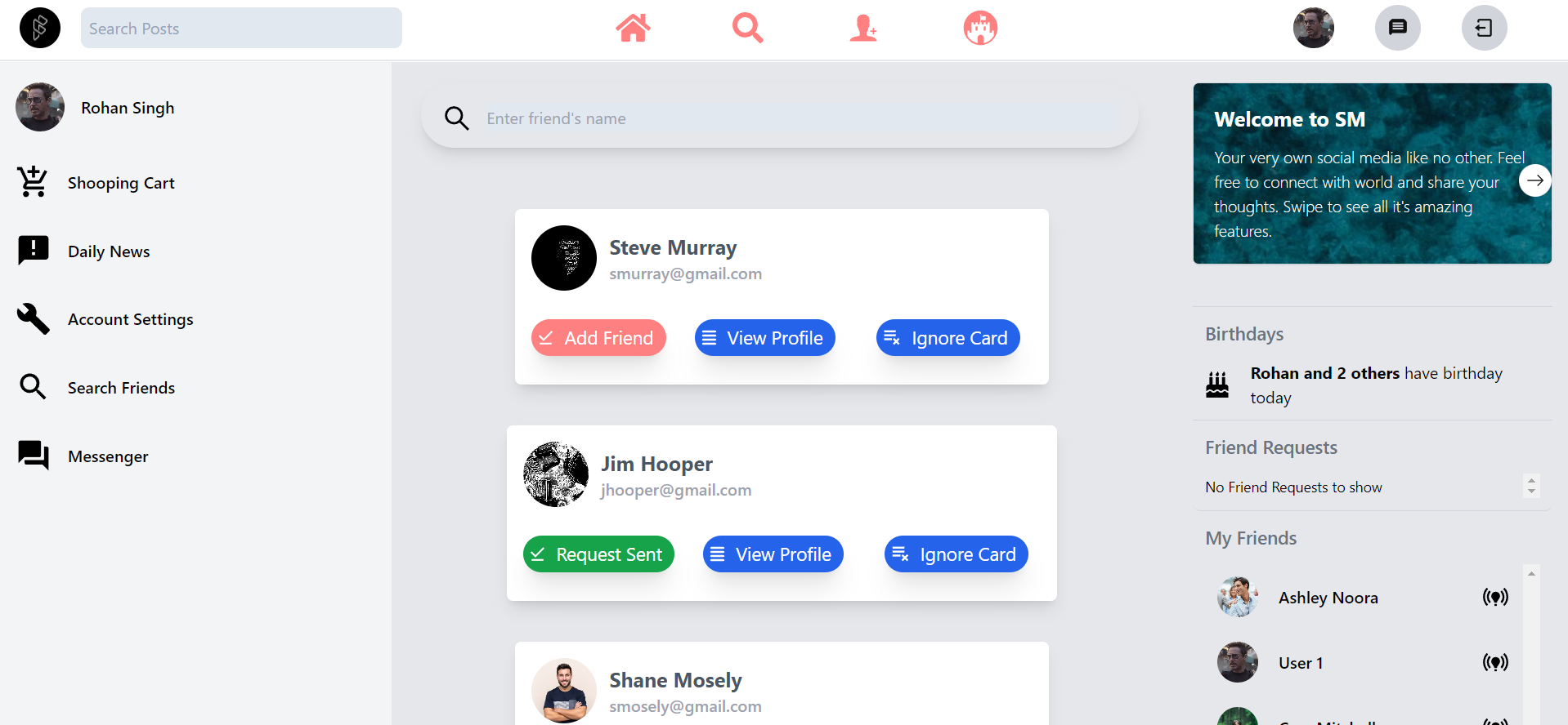GitHub - rohansingh2023/Social-Media: Built using NextJS, GraphQl, TailwindCSS, Typescript ...