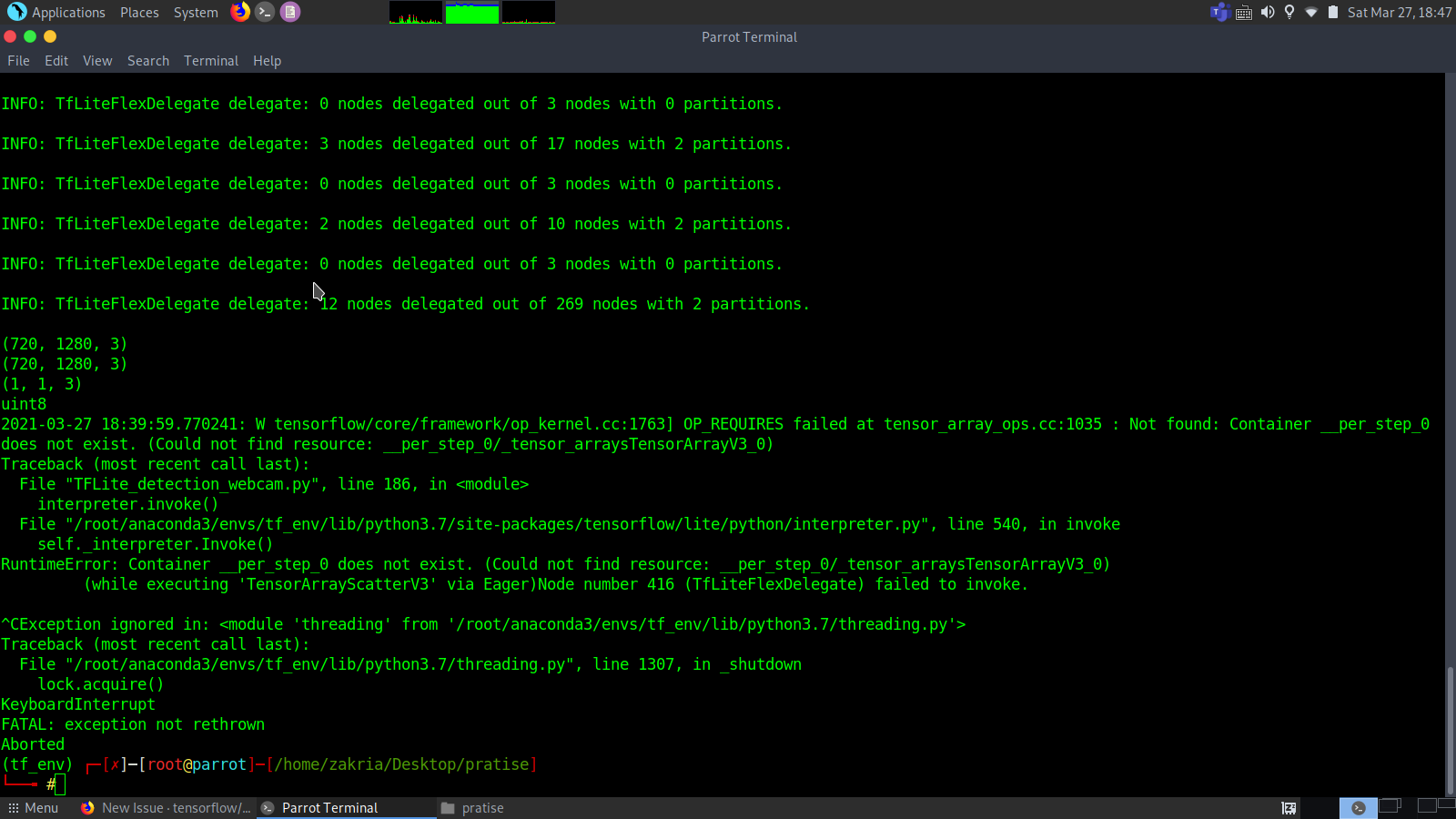 tflite model is not running on webcam feed · Issue #48126 · tensorflow/tensorflow · GitHub