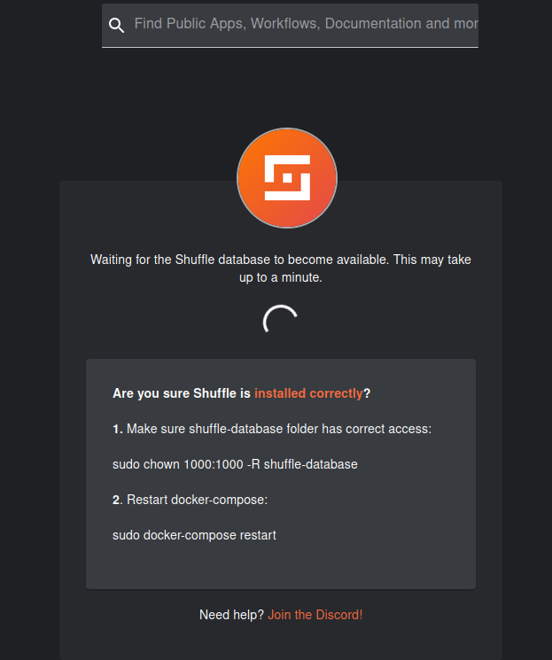 Shuffle not starting. · Issue #920 · Shuffle/Shuffle · GitHub
