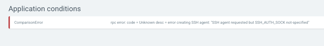 SSH agent requested but SSH_AUTH_SOCK not-specified\\\"\",\"type\":\"ComparisonError · Issue ...