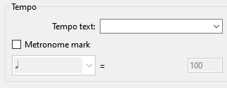 Option to add tempo text in the "additional score information" window ...