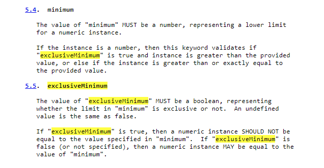 Specification OpenAPI - Field (exclusiveMinimum, exclusiveMaximum) · fastapi fastapi ...