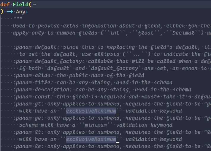 Specification OpenAPI - Field (exclusiveMinimum, exclusiveMaximum) · fastapi fastapi ...